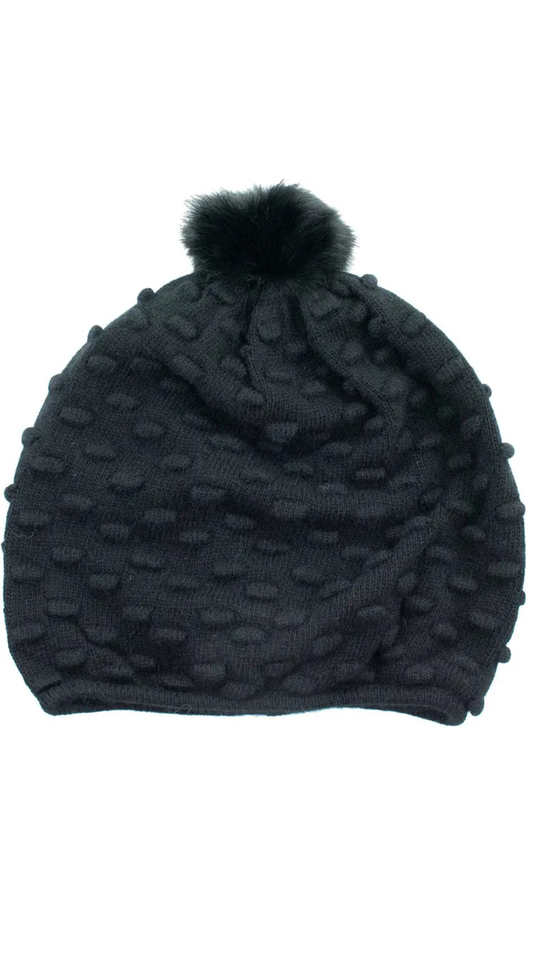 Popcorn Bump Pom Pom Hat – Peridot