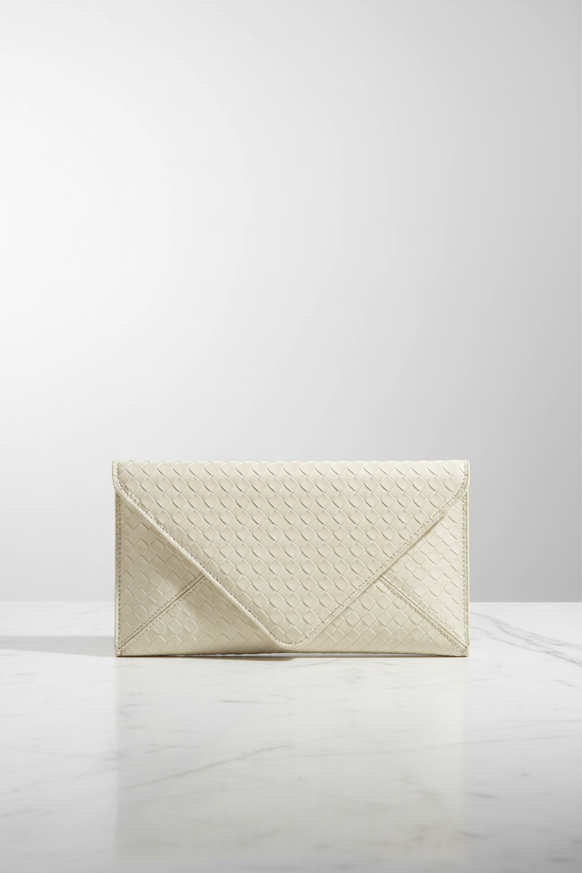 Faux Patent Leather Glossy Envelope Clutch – Peridot